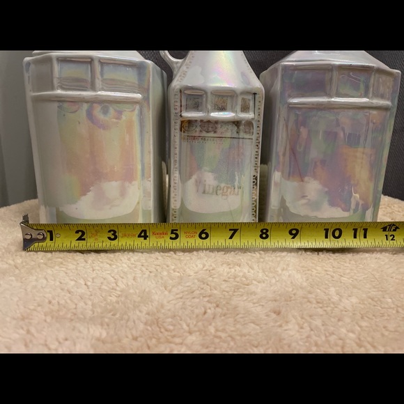 white block Germany Lusterware | Kitchen | Vtg White Block Iridescent ...